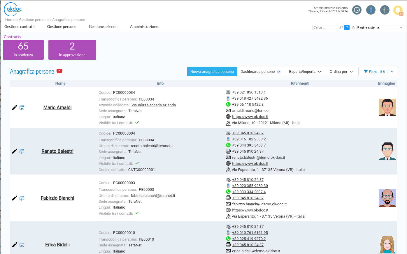Ok-Doc Contract Management Software | Applicazione di archiviazione contratti fornitori e ...